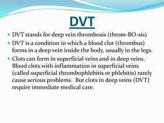 DVT, PE and Stroke: What's the Difference? | PPTX