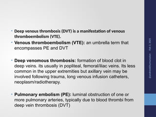 DVT & PE @zion presentation I-MED 1234pptx | PPTX