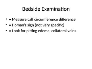 Deep Vein Thrombosis Overview Presentation | PPTX