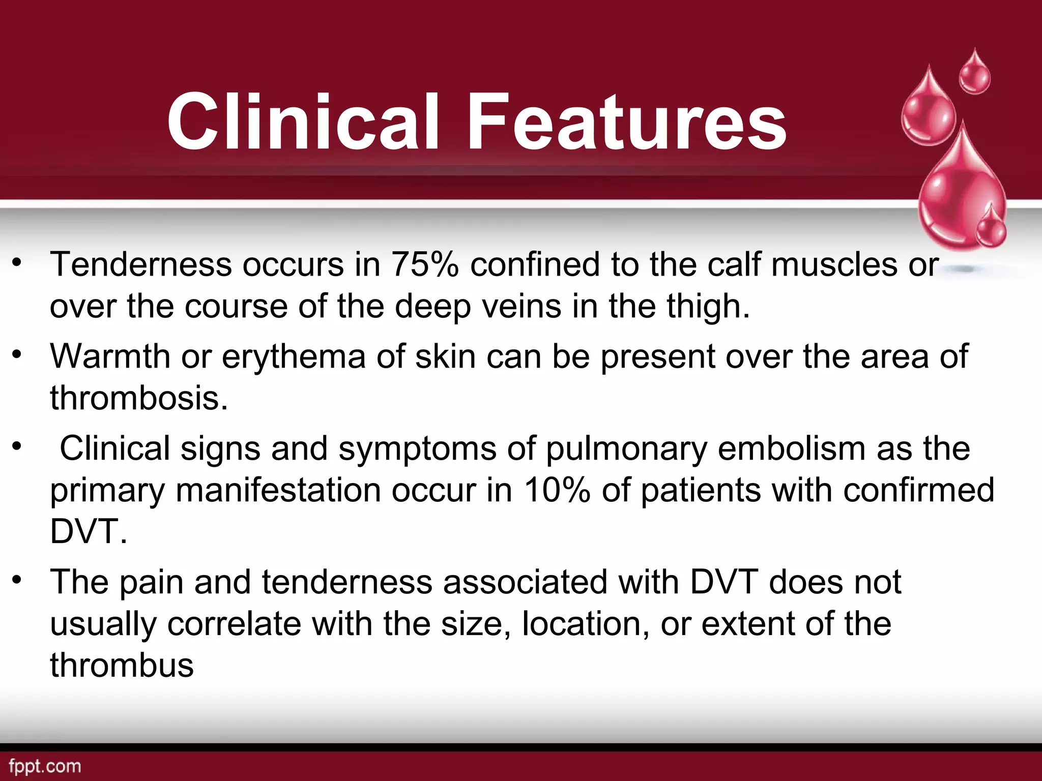 Deep Venous Thrombosis Ranjith Thampi | PPT
