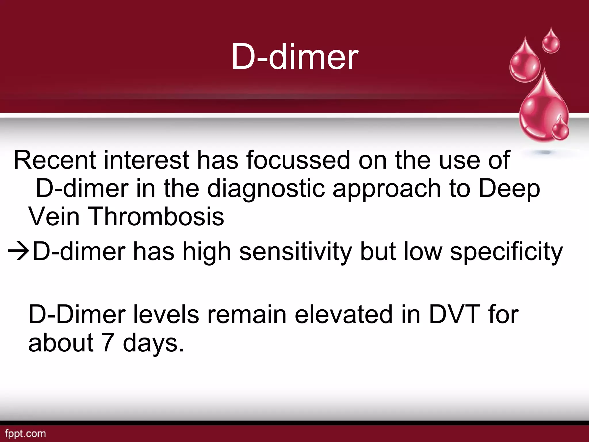 Deep Venous Thrombosis Ranjith Thampi | PPT