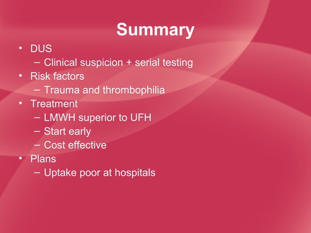 Dvt prophylaxis | PPT | Blood Disorders | Diseases and Conditions