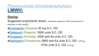 Dvt prophylaxis in icu | PPTX