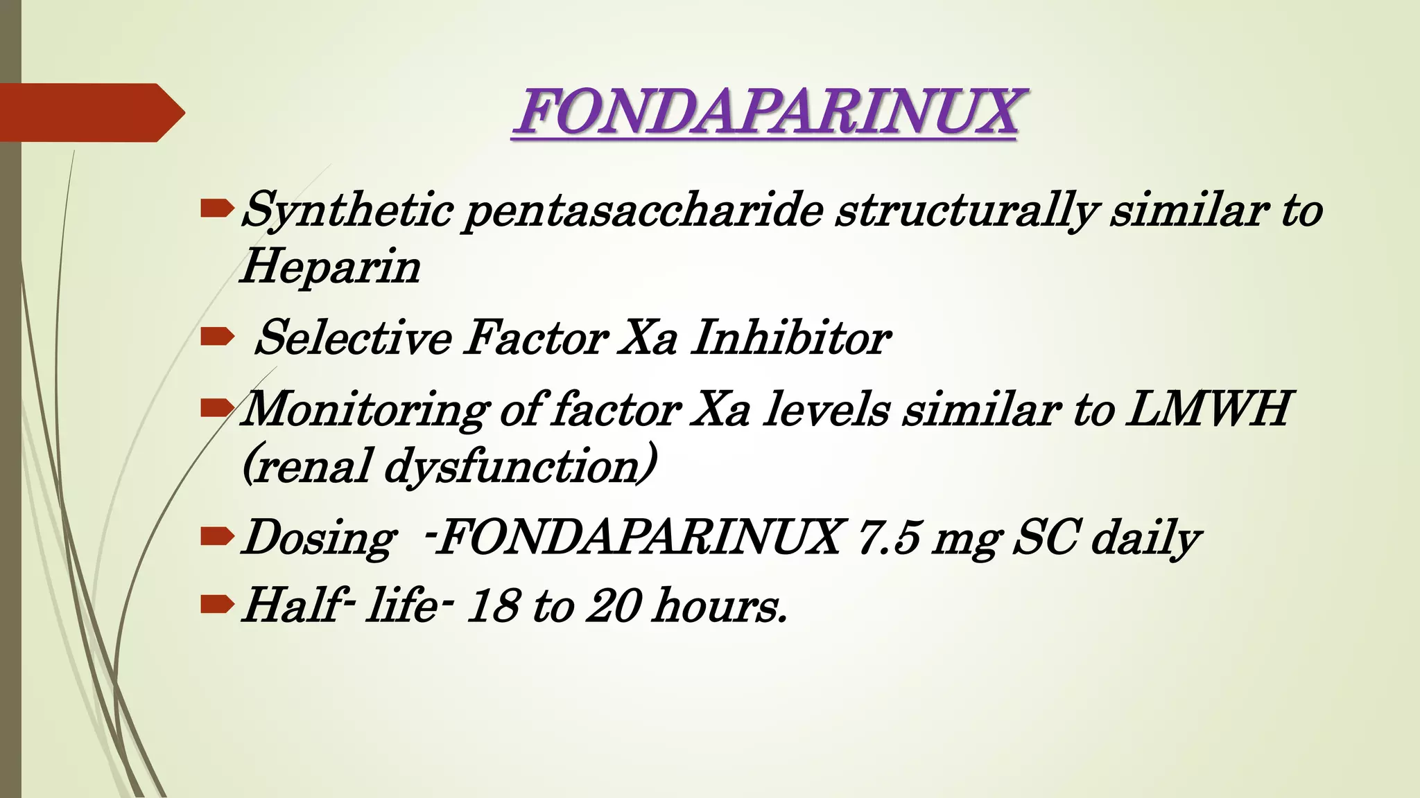 Dvt prophylaxis , treatment and anaesthetic considerations | PPTX