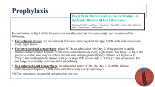 Deep Vein Thrombosis in stroke patients | PDF