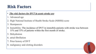 Deep Vein Thrombosis in stroke patients | PDF