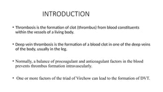 DVT-definition-clinical pictures- management | PPTX