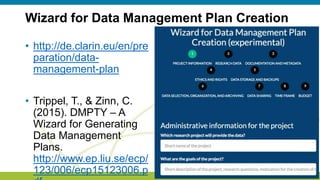 Data Management Plans in CLARIN | PPTX | Databases | Computer Software and Applications