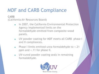 UV Curable Powder Coatings for MDF Substrates | PPTX