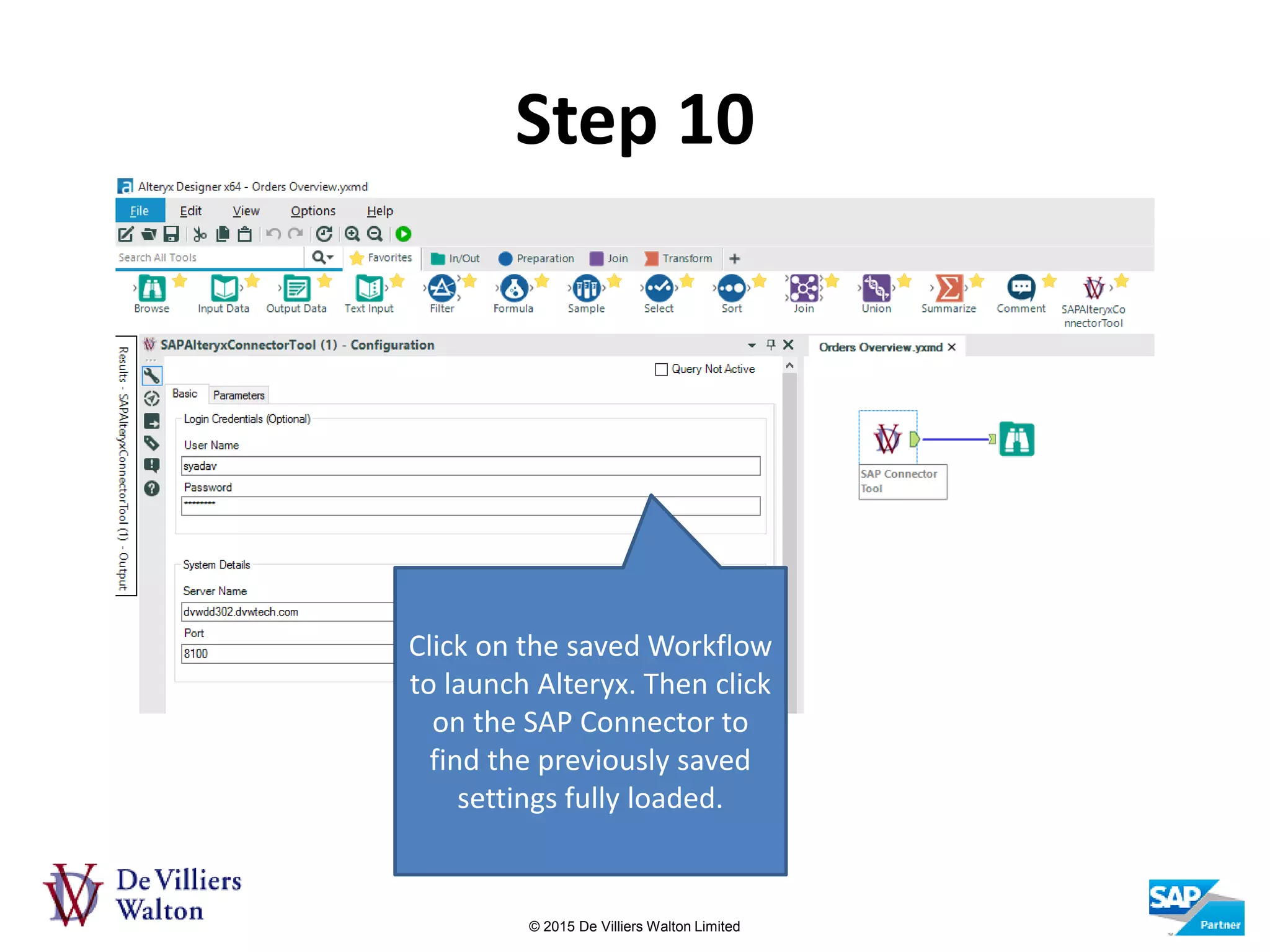 How to use the Alteryx Connector for SAP | PPTX