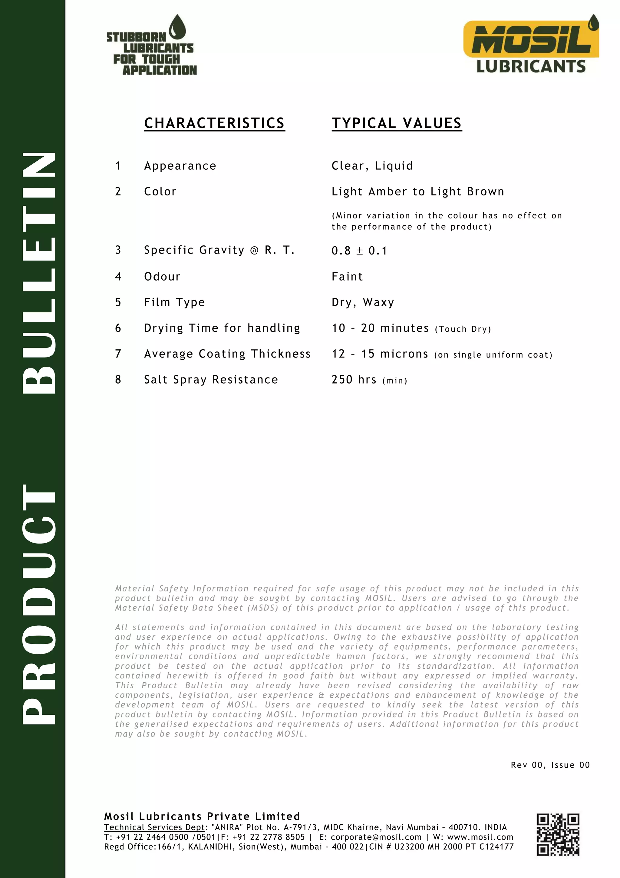 Corrosion Protection by Mosil Lubricant | PDF