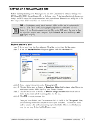 Dw cs3-introduction | PDF | Web Design and HTML | Internet