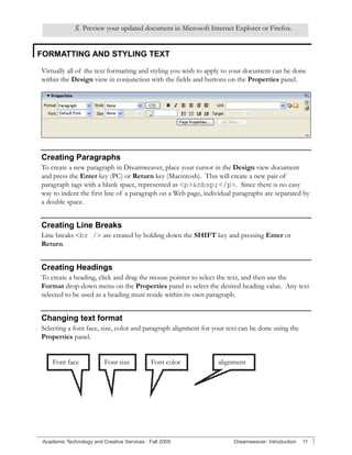 Dw cs3-introduction | PDF | Web Design and HTML | Internet