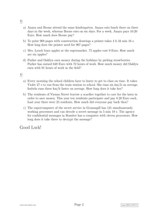 Rule of three word problems - Worksheet three | PDF