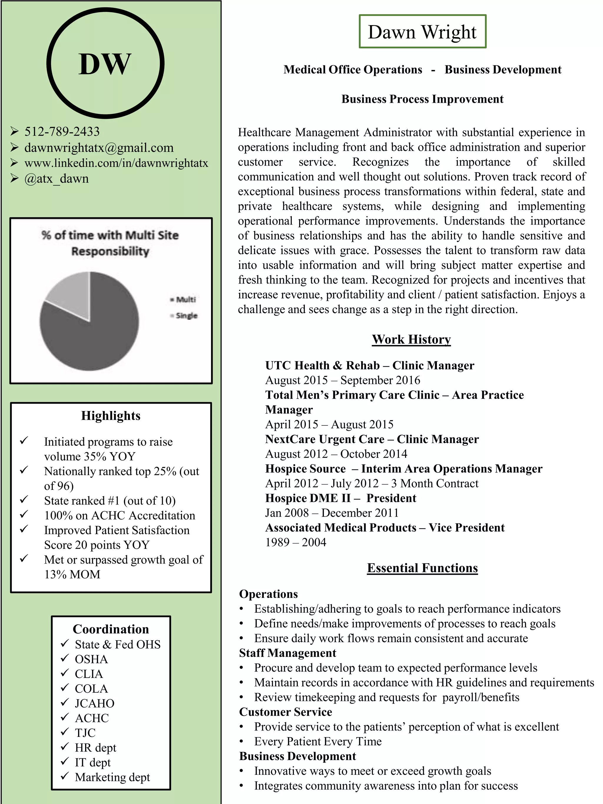Dawn Wright Resume | PPTX
