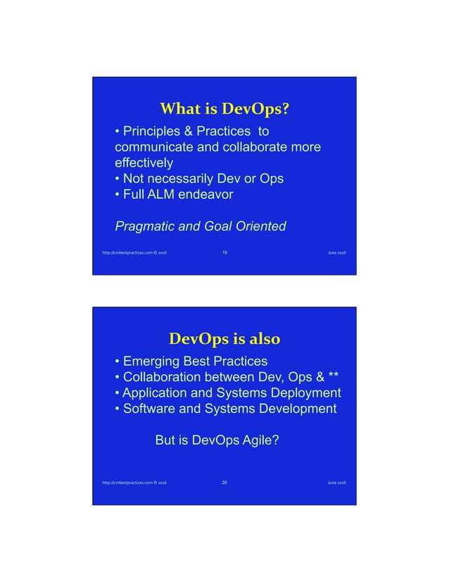 Using DevOps to Drive the Agile ALM | PDF