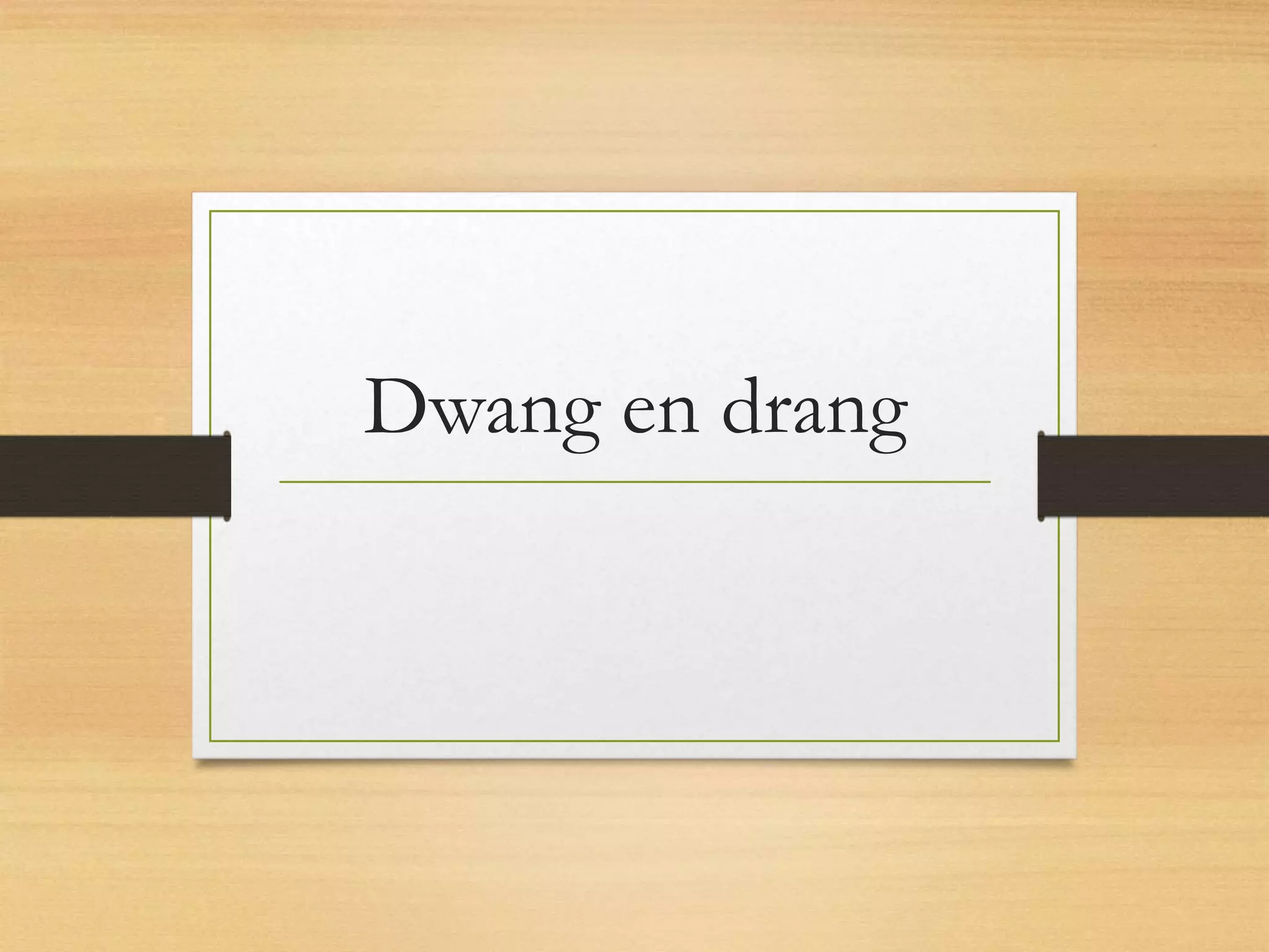 Dwang en drang | PPT