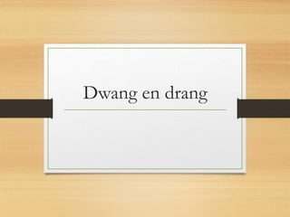 Dwang en drang | PPTX