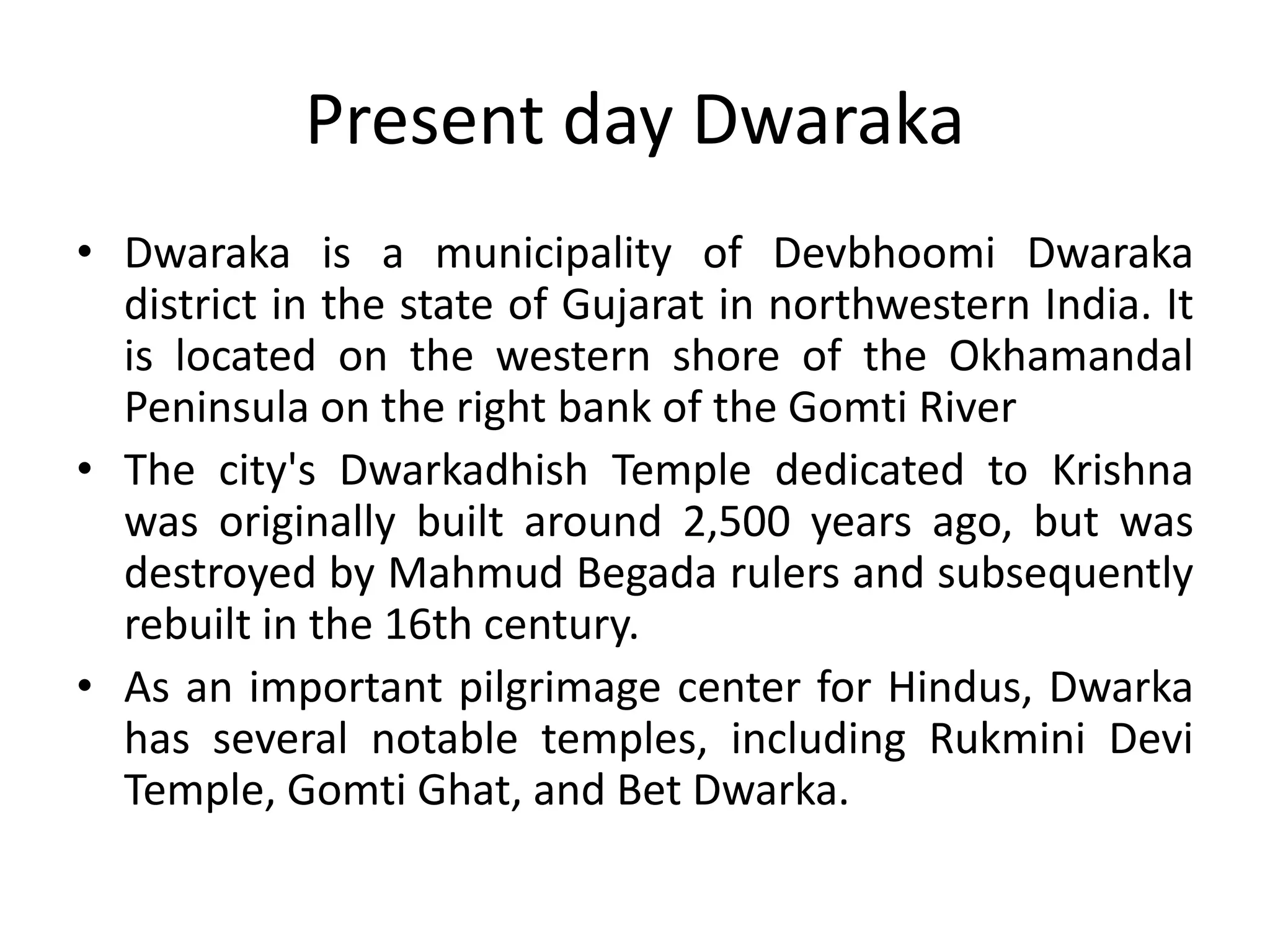 Dwaraka | PPTX
