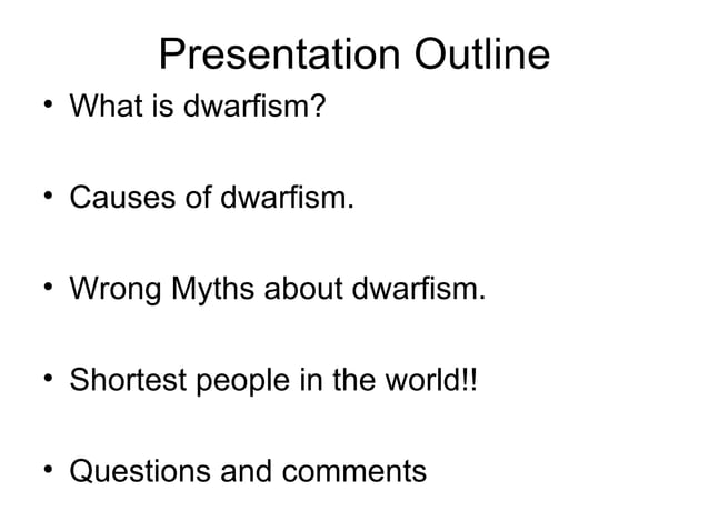 Dwarfism | PPT