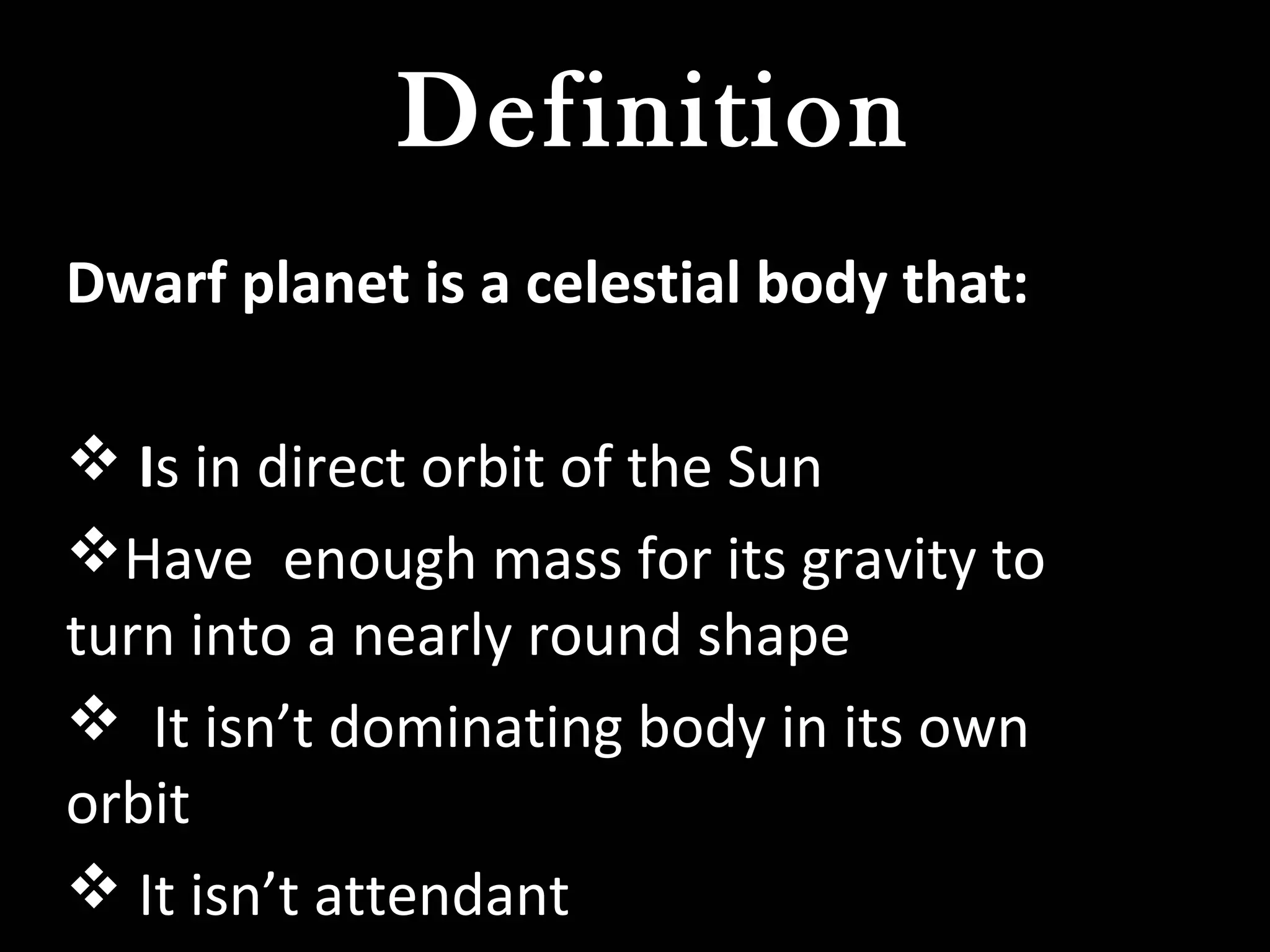 Dwarf planets | PPT