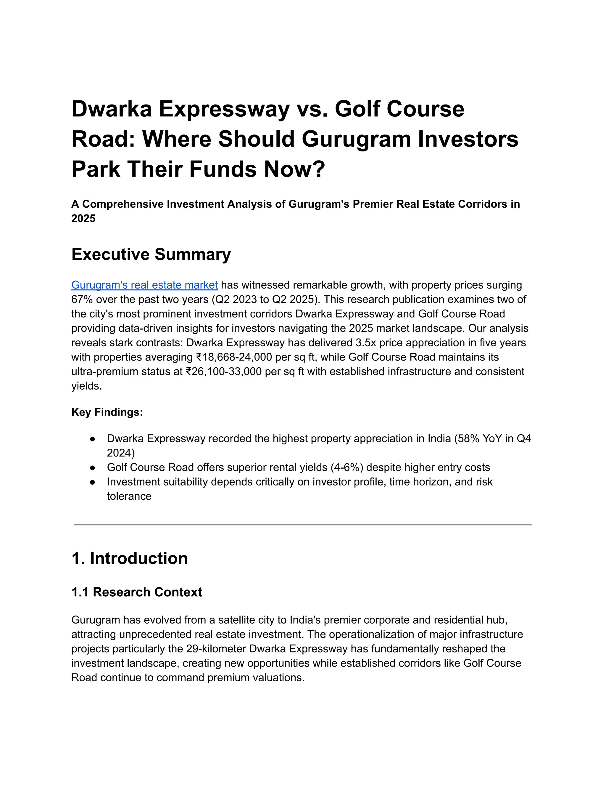 Dwarka Expressway vs. Golf Course Road_ Where Should Gurugram Investors ...