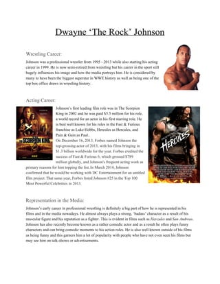 Dwayne johnson | PDF