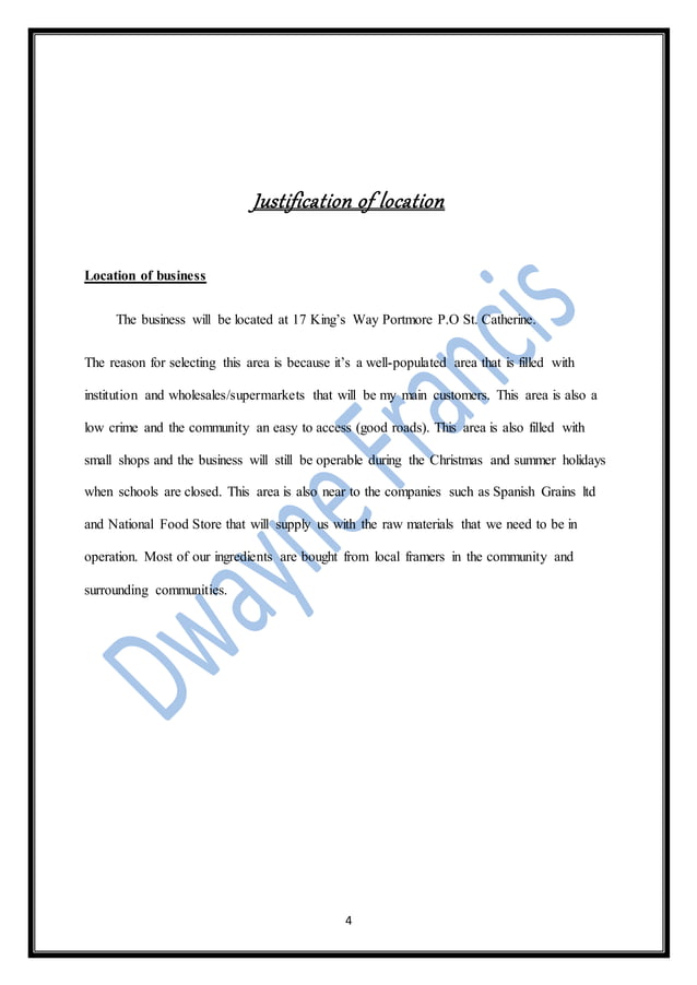 Dwayne francis pob sba final ( cxc ) | DOCX | Desserts and Baking ...