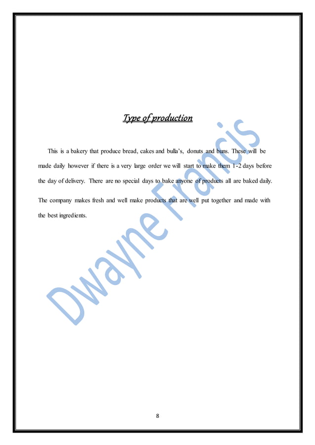Dwayne francis pob sba final ( cxc ) | DOCX | Desserts and Baking ...