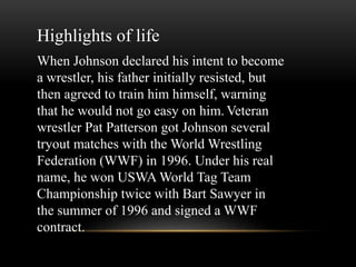 Dwayne the rock johnson | PPTX