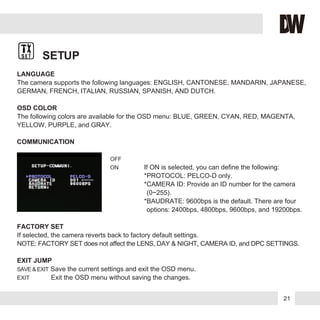 Digital Watchdog DWC-C233W User Manual | PDF