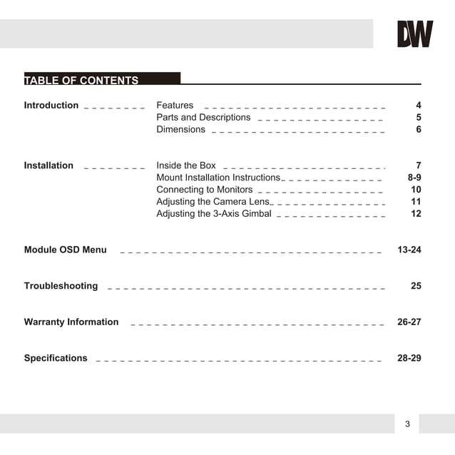 Digital Watchdog DWC-D2367WD User Manual | PDF