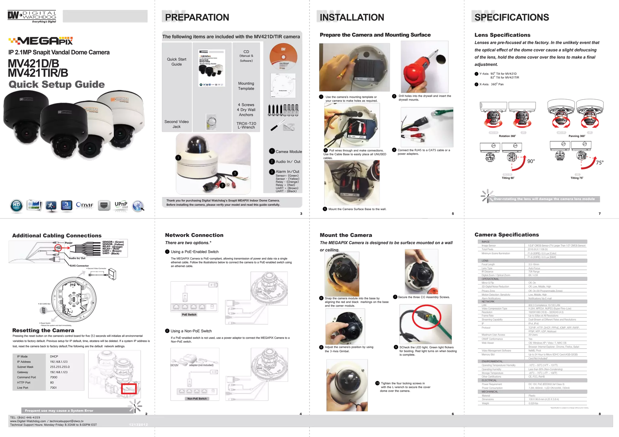 Digital Watchdog DWC-MV421DB User Manual | PDF