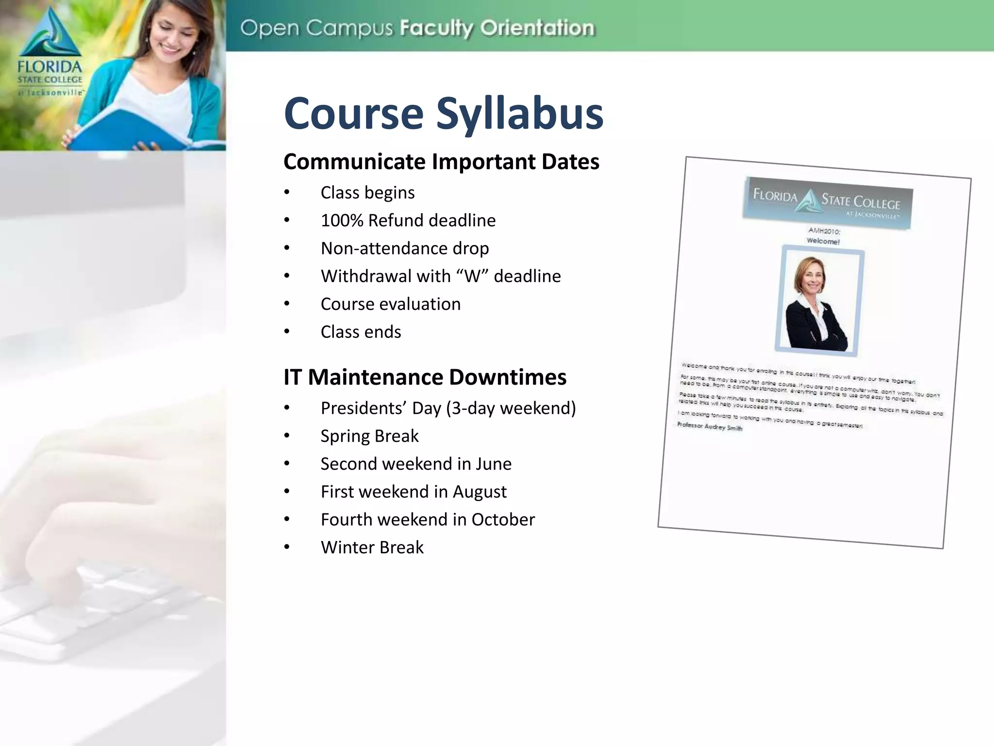 Open Campus / Deerwood Center Adjunct Orientation | PPTX | College Education | Education