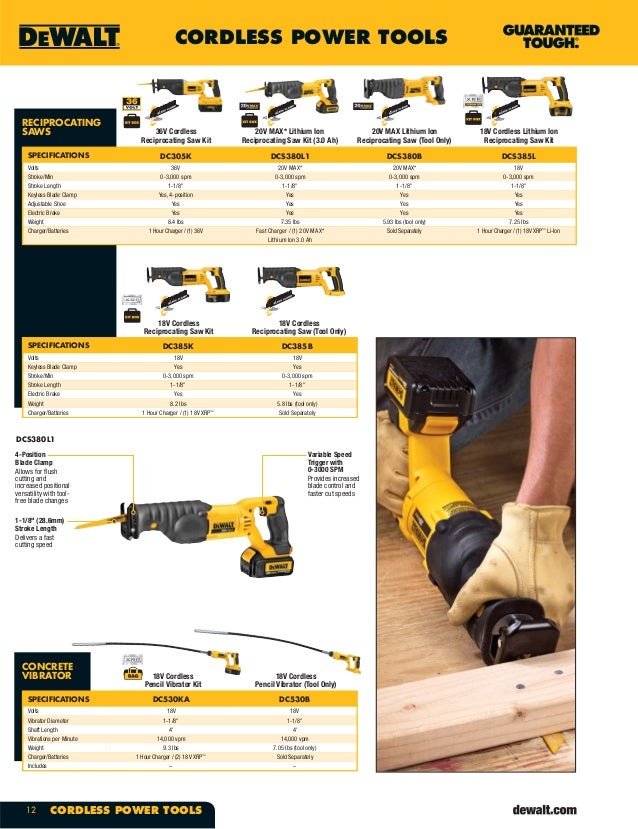 Dewalt Power Tool Catalog at Holly Standley blog