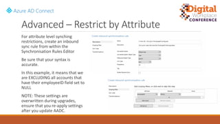 Azure Active Directory Connect: Technical Deep Dive - DWCAU 2018 Melbourne | PPTX
