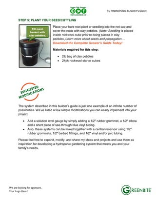 Hydroponic Gardening Bubble Bucket DIY Builder's Guide | PDF