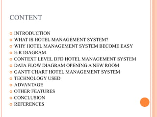 HOTEL MANAGEMENT SYSTEM PPT PRESENTATION | PPTX