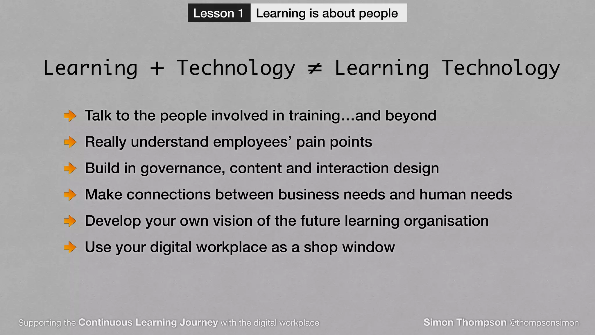 Supporting the Continuous Learning Journey with the Digital Workplace | PPT