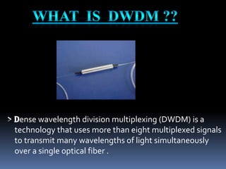 Dense wavelength division multiplexing | PPTX