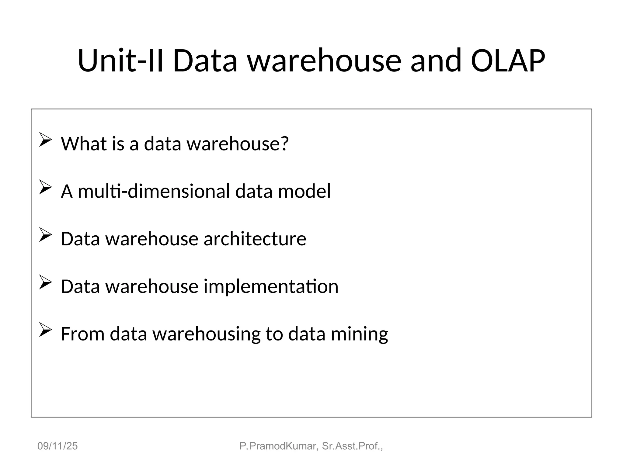 Data Mining and Warehousing Engineering Concept | PPT