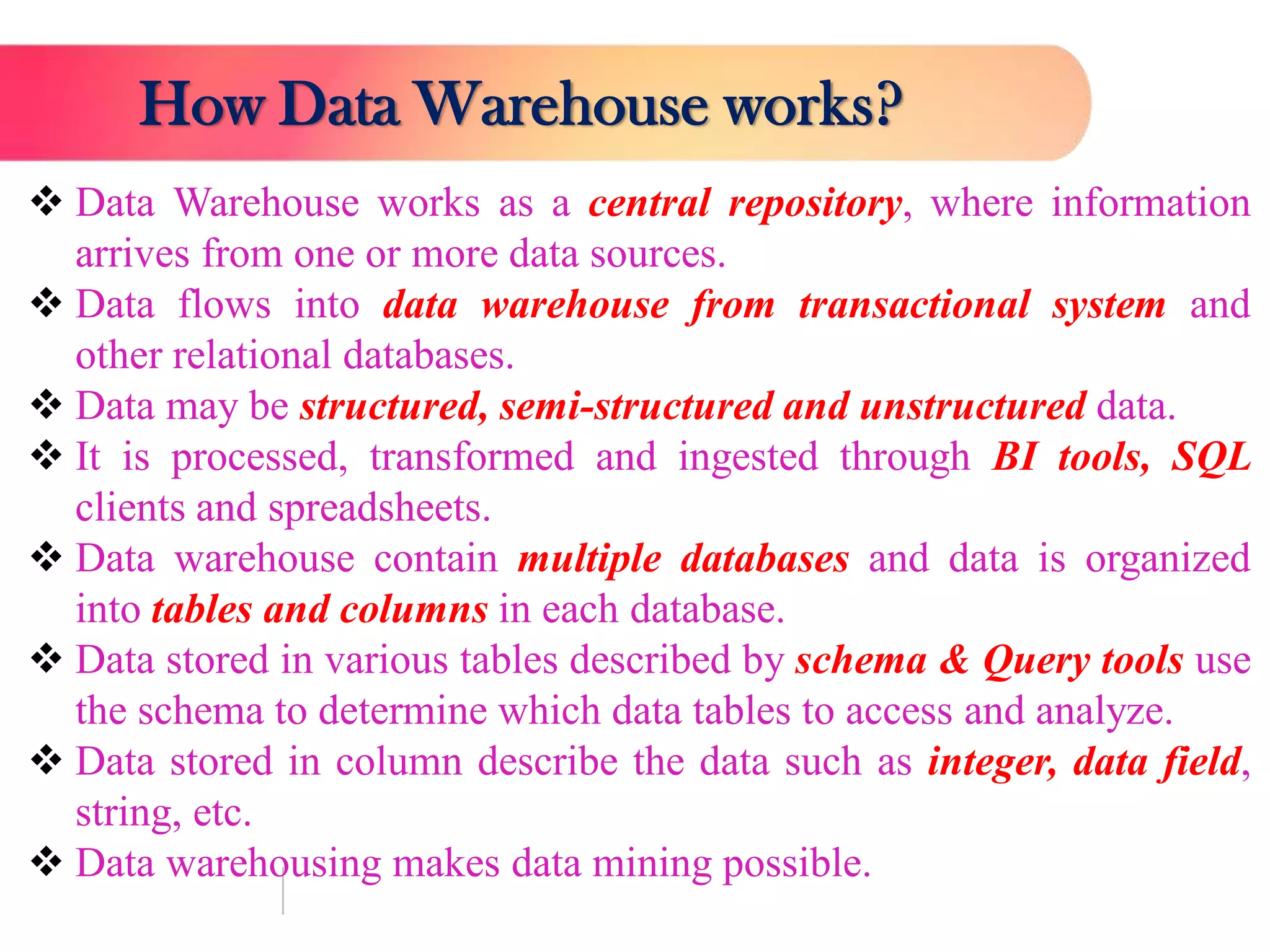 Introduction to Data Warehouse | PDF | Databases | Computer Software and Applications
