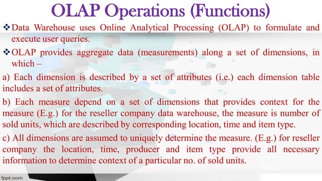 OLAP in Data Warehouse | PDF