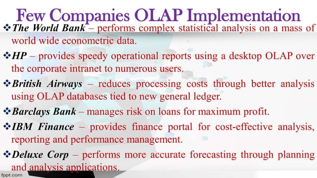 OLAP in Data Warehouse | PDF