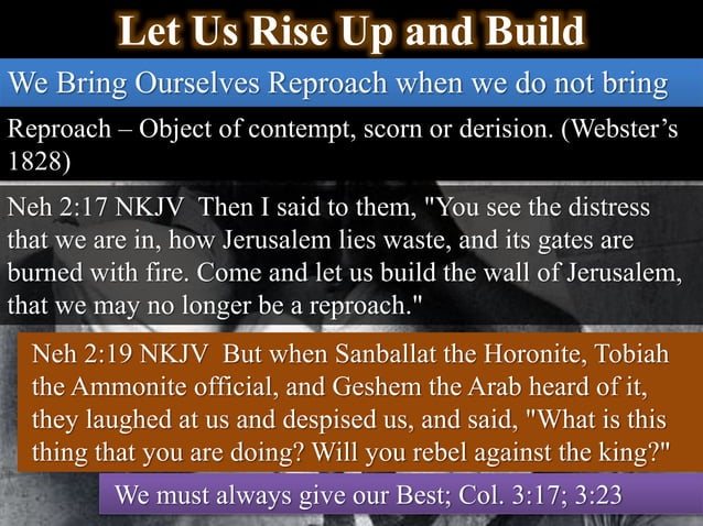 Let us rise up and build neh 2 ha7 021515 | PPT | Free Download