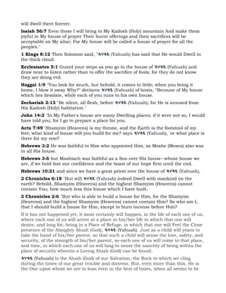 Dwell in the presence of Yahuah | PDF