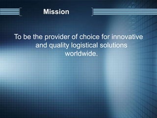 Logistics Company Profile | PPSX
