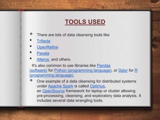 DATA PREPROCESSING AND DATA CLEANSING | PPTX