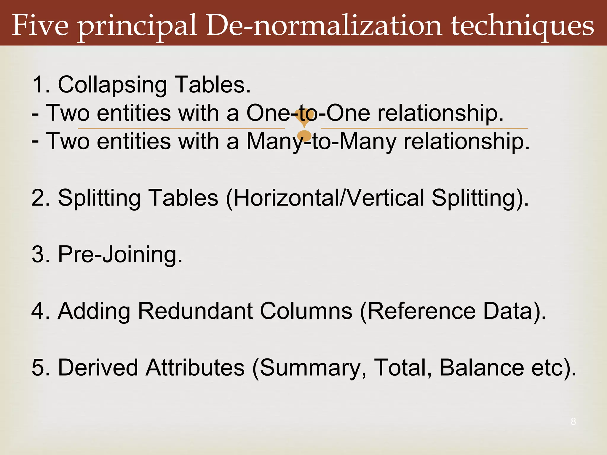 Dwh lecture-07-denormalization | PPT