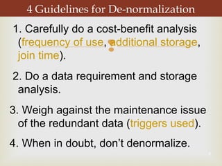 Dwh lecture-07-denormalization | PPT